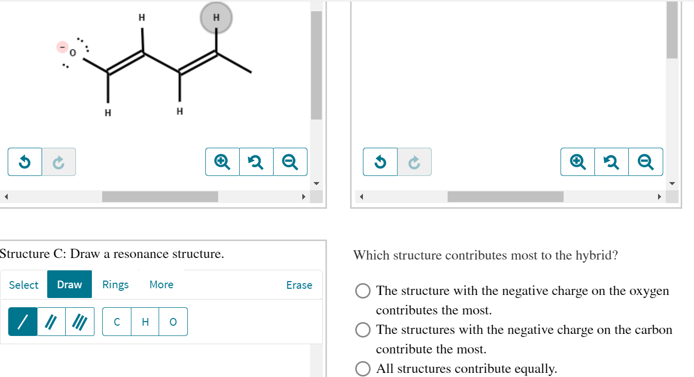 Solved Three resonance structures of the given anion are | Chegg.com