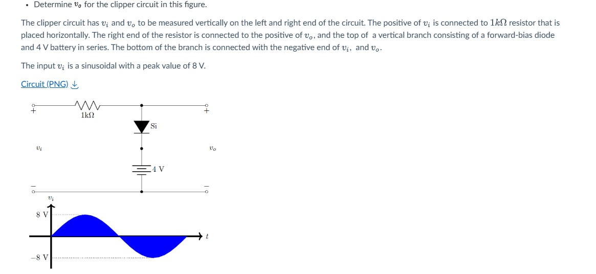 Solved Determine v_(o) ﻿for the clipper circuit in this | Chegg.com