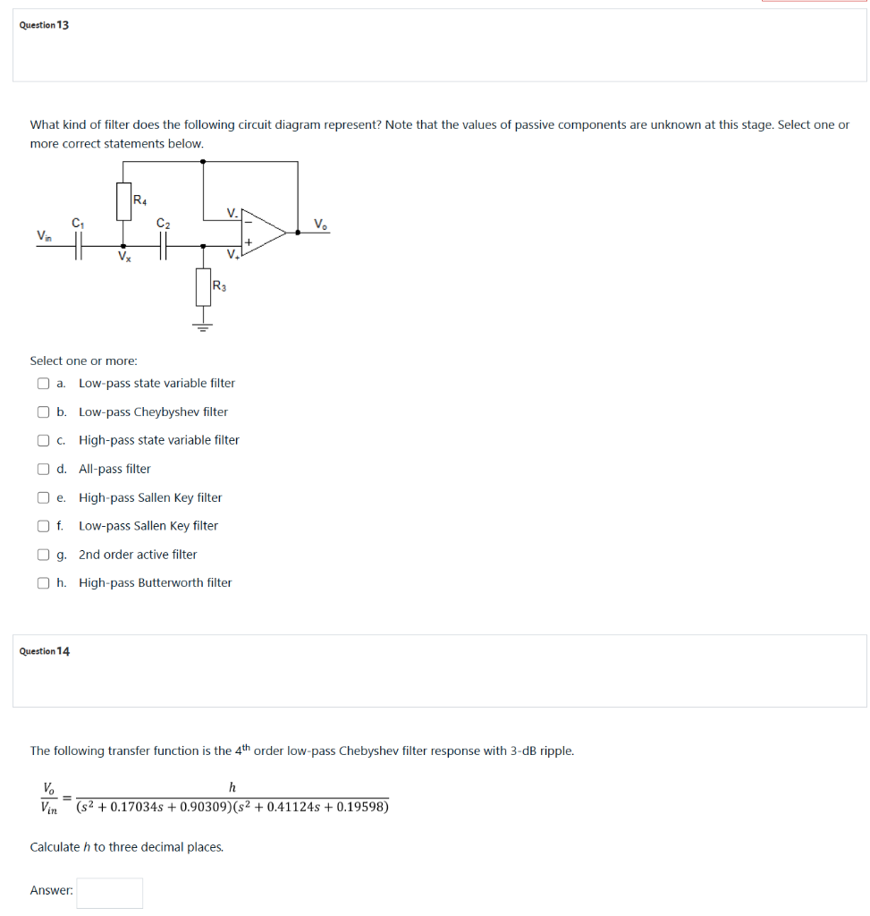 Solved The system shown in the block diagram above has the | Chegg.com