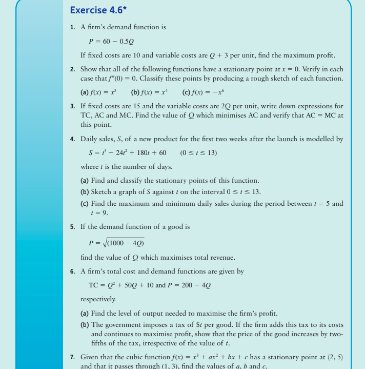 Solved question 1,3,5 and 7: Mathematics for Economics and | Chegg.com