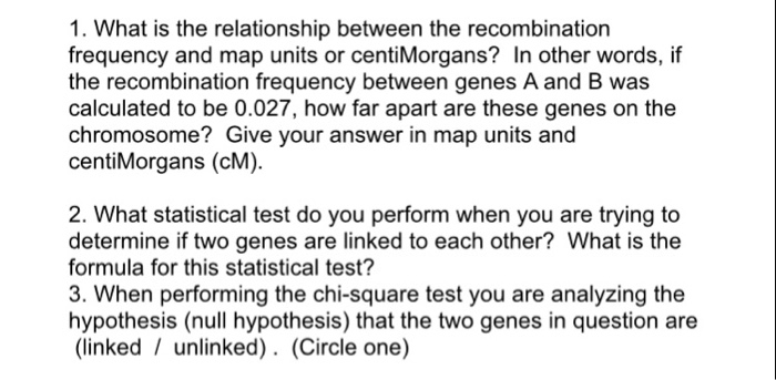 Recombination Frequency Calculation