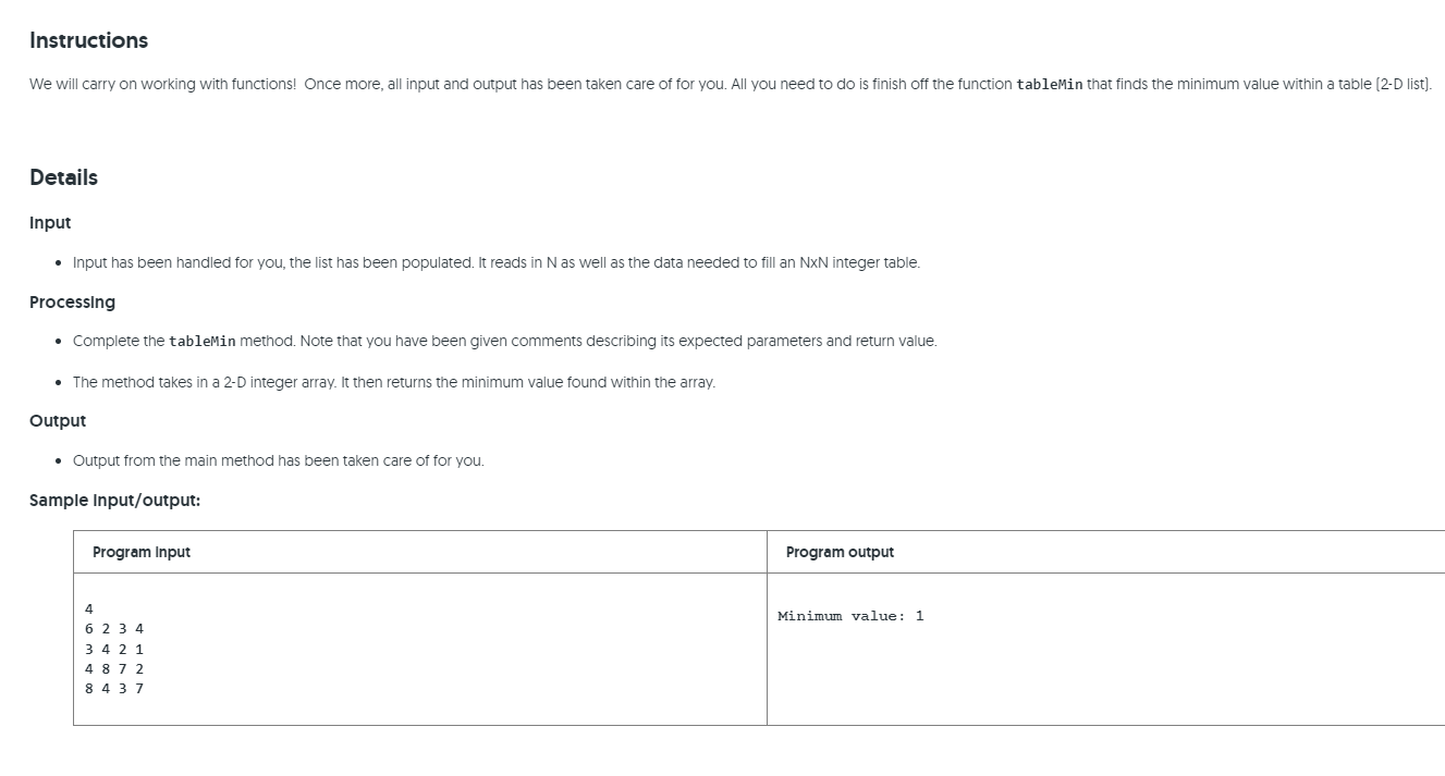 Solved Instructions We will carry on working with functions! | Chegg.com