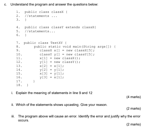 Solved C. Understand the program and answer the questions | Chegg.com