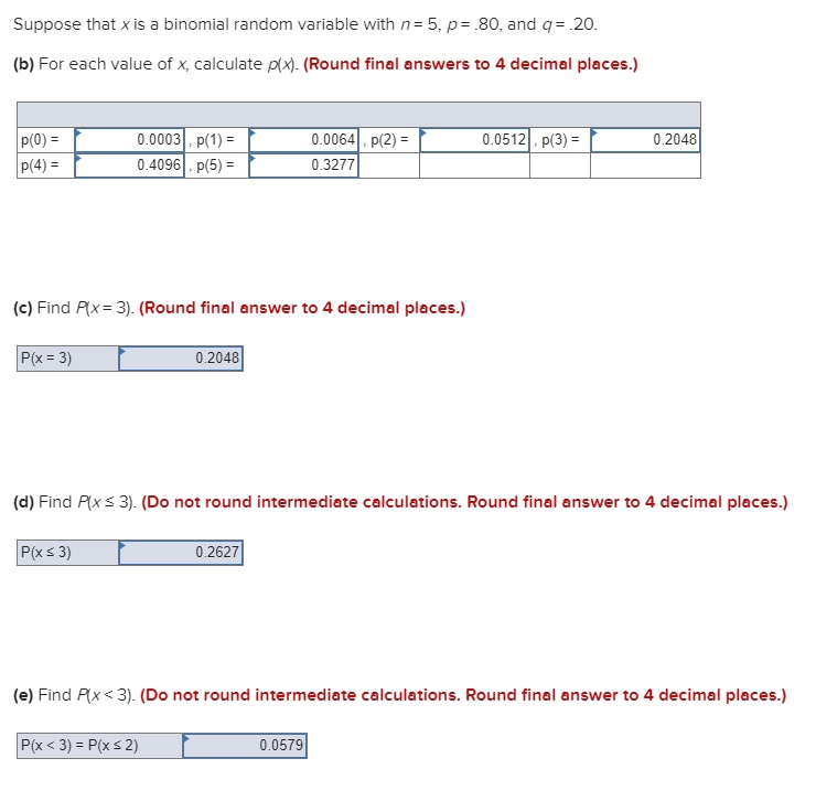 Solved Suppose that x is a binomial random variable with | Chegg.com