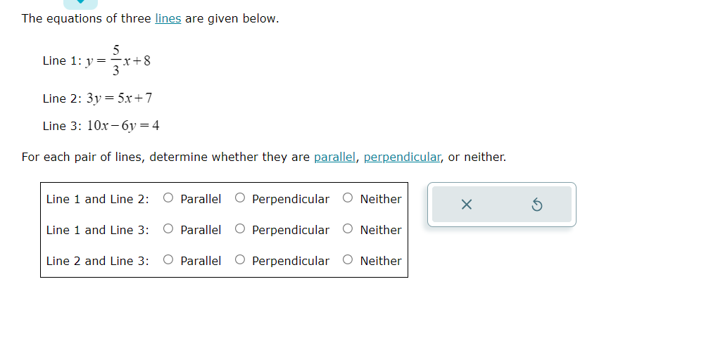 Solved The equations of three lines are given below. Line 1: | Chegg.com