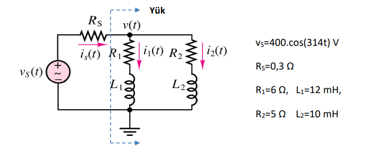 Solved Load (R1, R2, L1 and L2) is marked in the above given | Chegg.com
