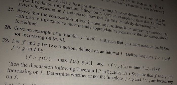 Solved hot be increasing. Find a TWo increasing functions is | Chegg.com