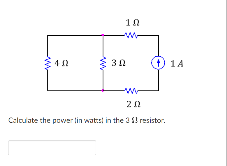 Solved Calculate the power (in watts) in the 3Ω resistor. | Chegg.com