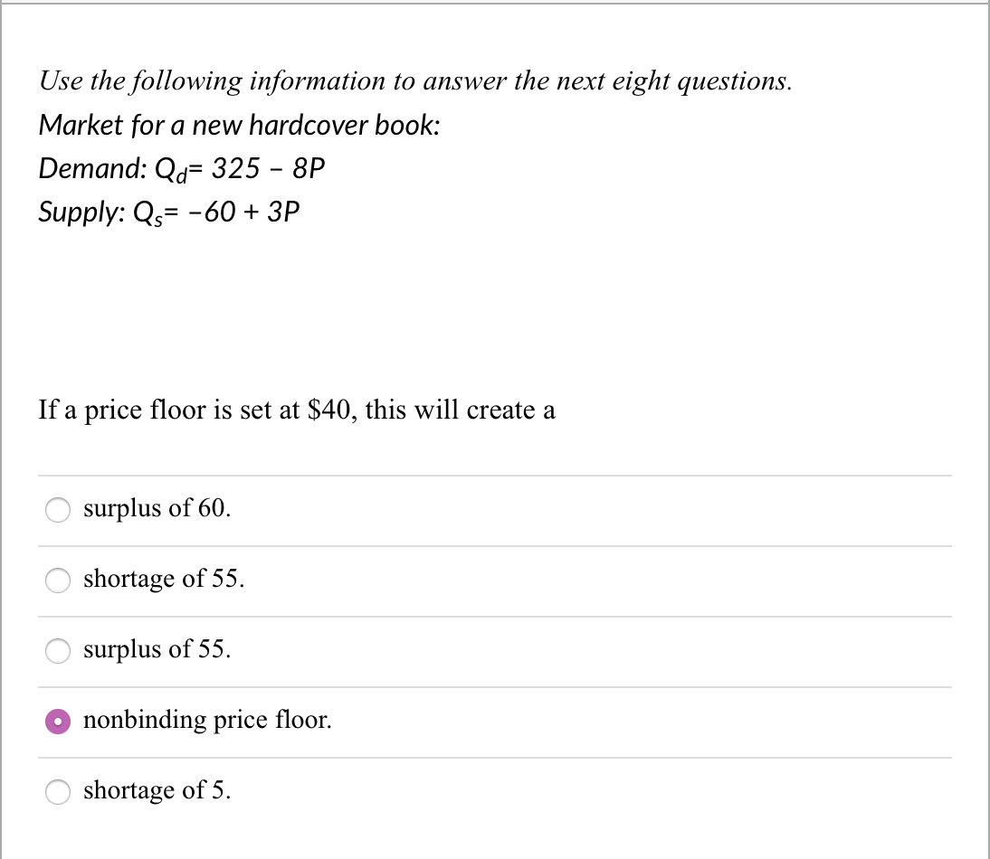 Solved Question 1 4 pts Use the following information to | Chegg.com