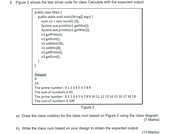 Solved a) Draw the class notation for the class num based on | Chegg.com