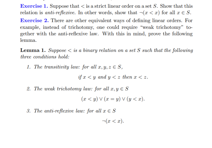 Solved Exercise 1. Suppose that
