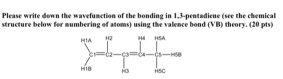 Solved Please write down the wavefunction of the bonding in | Chegg.com