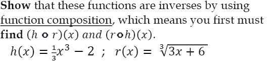 Solved Show that these functions are inverses by using | Chegg.com