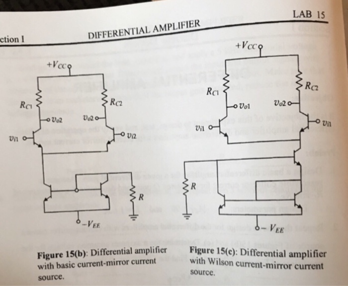 Solved Discrete Devices LAB 15 DIFFERENTIAL AMPLIFIER | Chegg.com