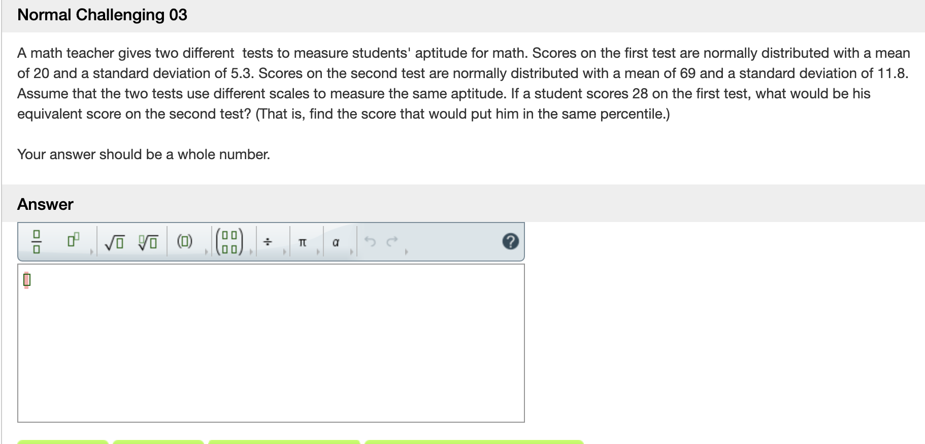 Solved Normal Challenging 03 A math teacher gives two | Chegg.com
