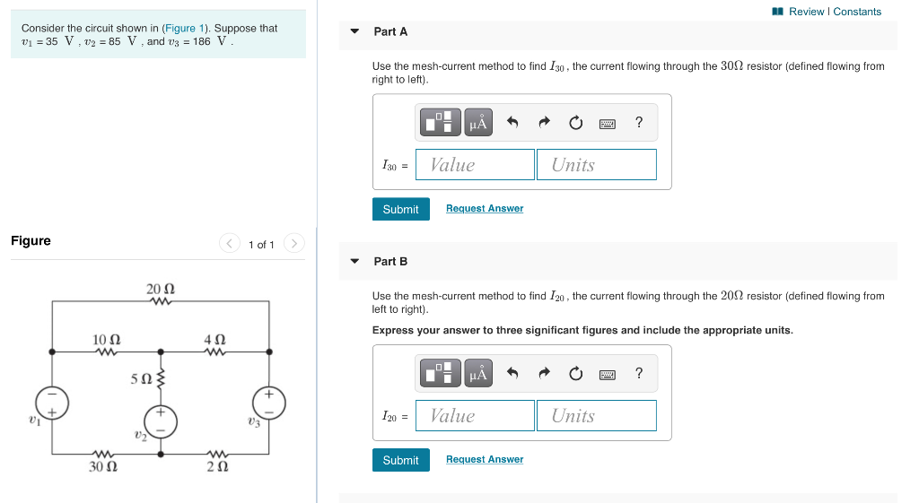 Solved M Review | Constants Consider the circuit shown in | Chegg.com
