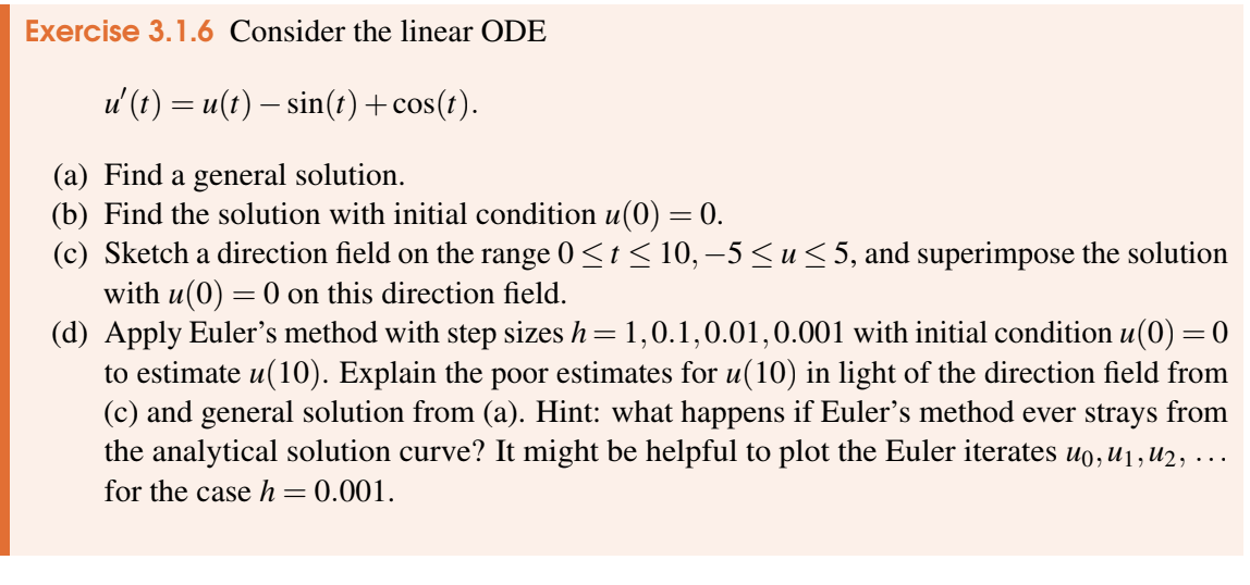Solved Exercise 3.1.6 Consider the linear ODE | Chegg.com