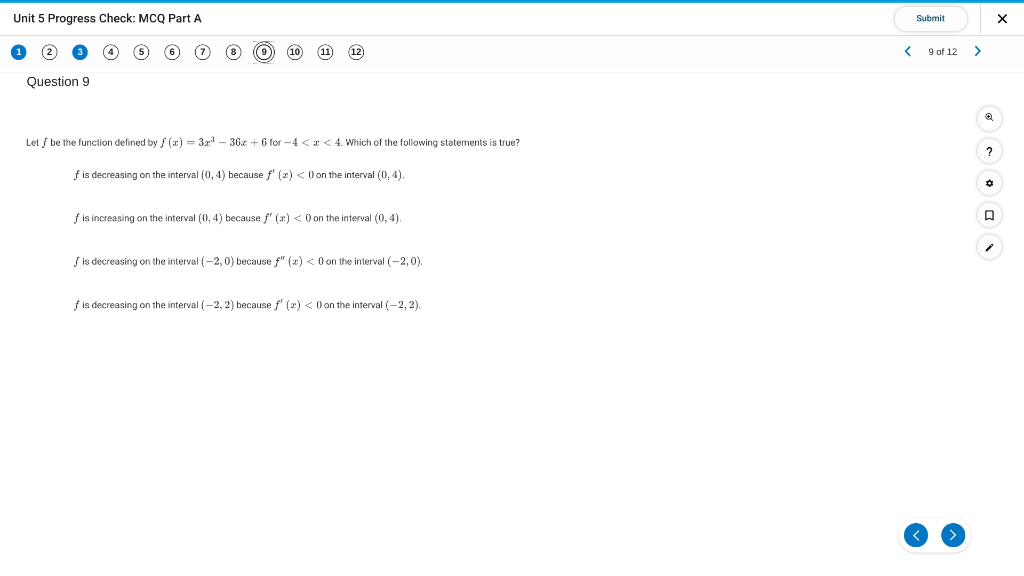 Solved Unit 5 Progress Check: MCQ Part A Submit х 10 (11 12 | Chegg.com