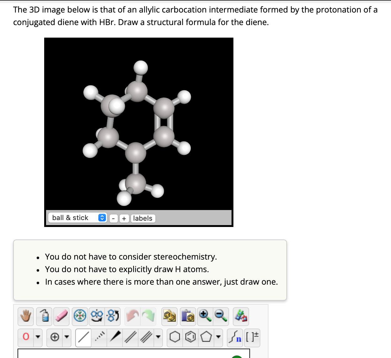 Solved The 3D image below is that of an allylic carbocation | Chegg.com