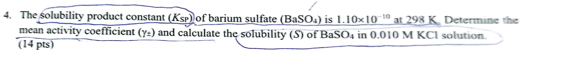 Solved The solubility product constant (K_(SPP)) ﻿of barium | Chegg.com