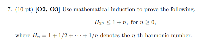 Solved (10 ﻿pt) [O2, ﻿O3] ﻿Use mathematical induction to | Chegg.com