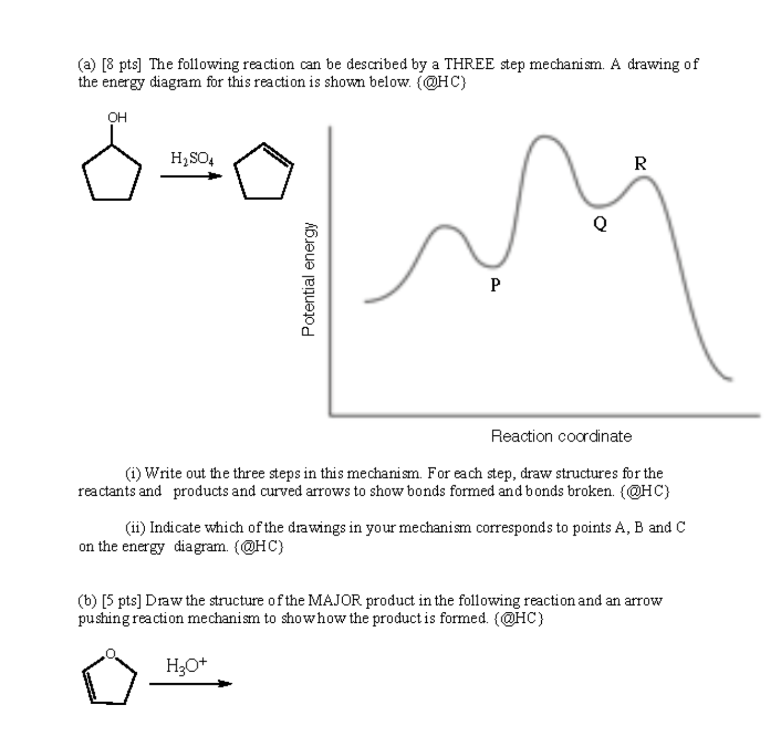 Solved (a) [8 pts] The following reaction can be described | Chegg.com