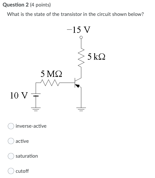 Solved Question 2 (4 points) What is the state of the | Chegg.com