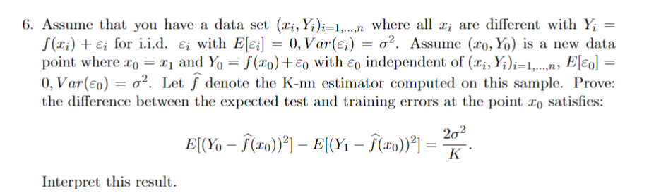 Solved Assume that you have a data set (xi,Yi)i=1,dots,n | Chegg.com