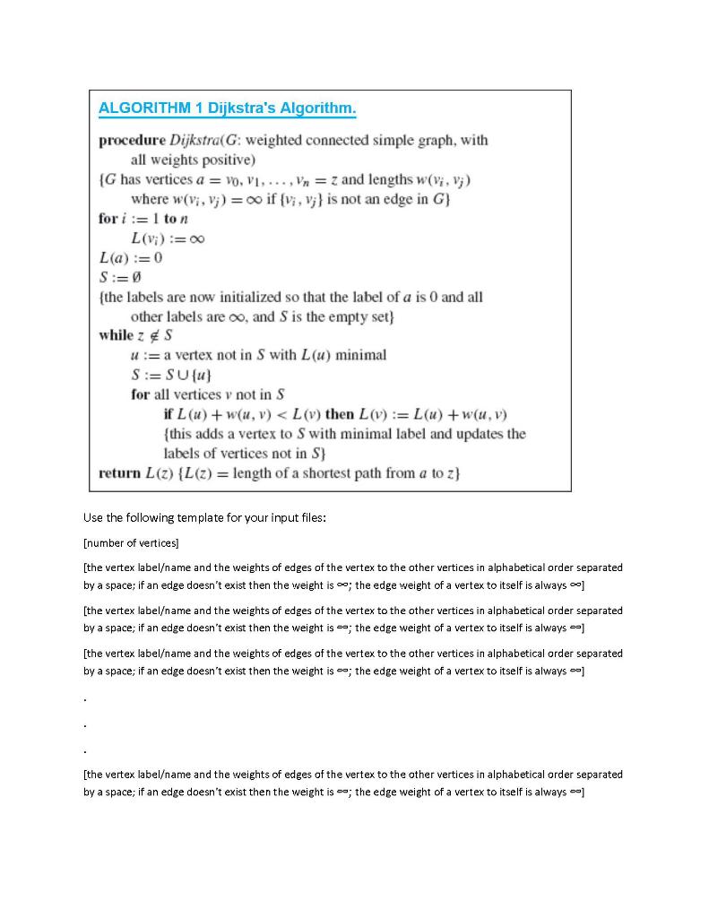Solved Dijkstra's Extra Credit (+5 points) Implement | Chegg.com