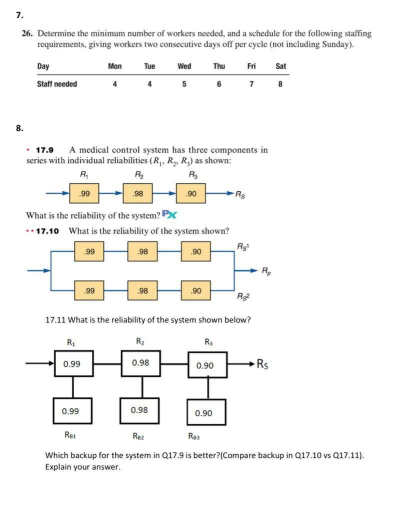 [Solved]: 7. 26. Determine the minimum number of workers n