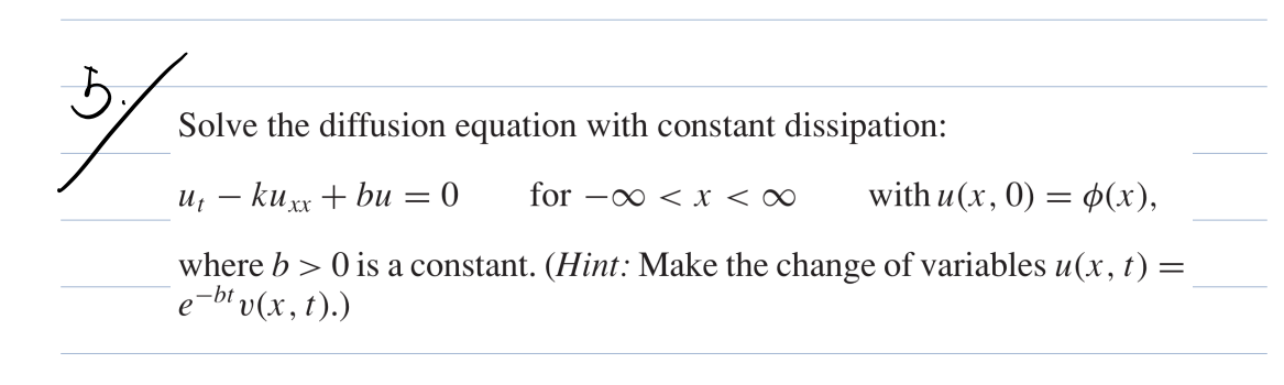 Solved Solve the diffusion equation with constant | Chegg.com