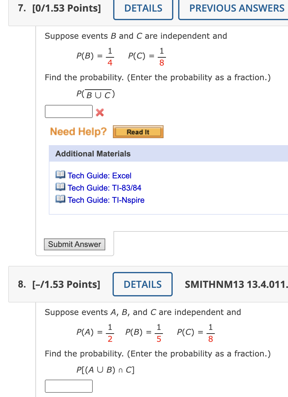 Solved Suppose events B and C are independent and | Chegg.com
