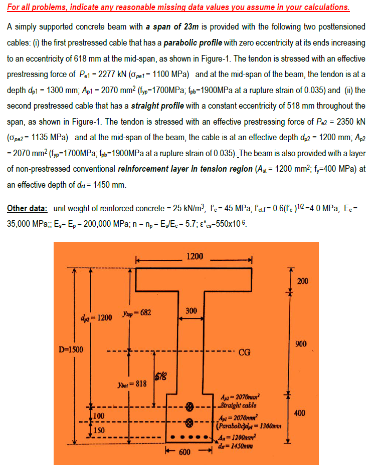 For all problems, indicate any reasonable missing | Chegg.com