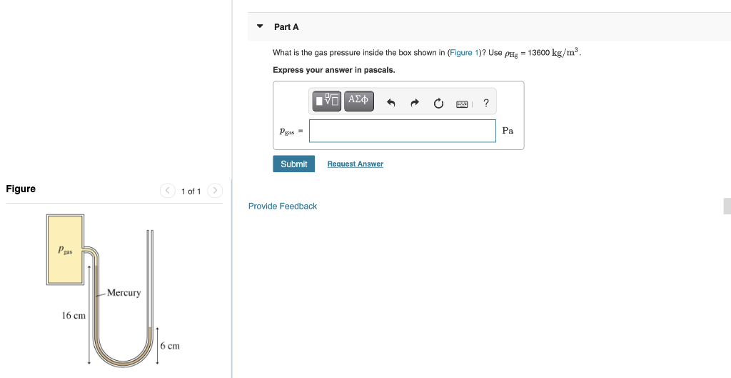 Solved Part A What is the gas pressure inside the box shown | Chegg.com