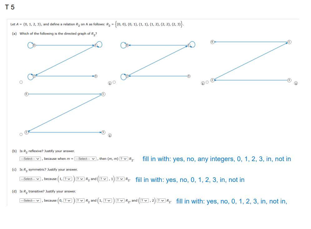 Solved Let A={0,1,2,3}, and define a relation R2 on A as | Chegg.com