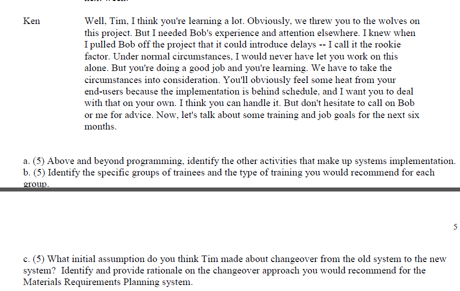 Solved 4. Tim Stallard is a systems analyst at Johnson | Chegg.com