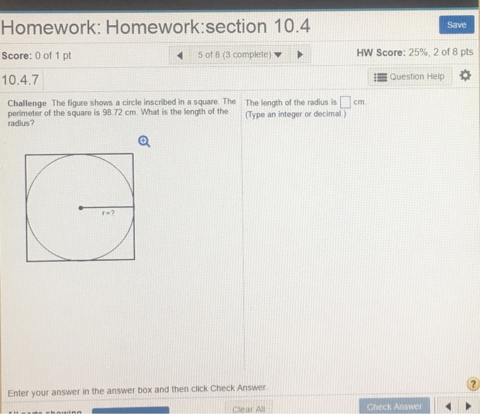 Solved Challenge The figure shows a circle inscribed in a | Chegg.com