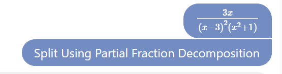 3x(x-3)2(x2+1)Split Using Partial Fraction | Chegg.com