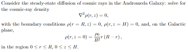 Solved Consider the steady-state diffusion of cosmic rays in | Chegg.com