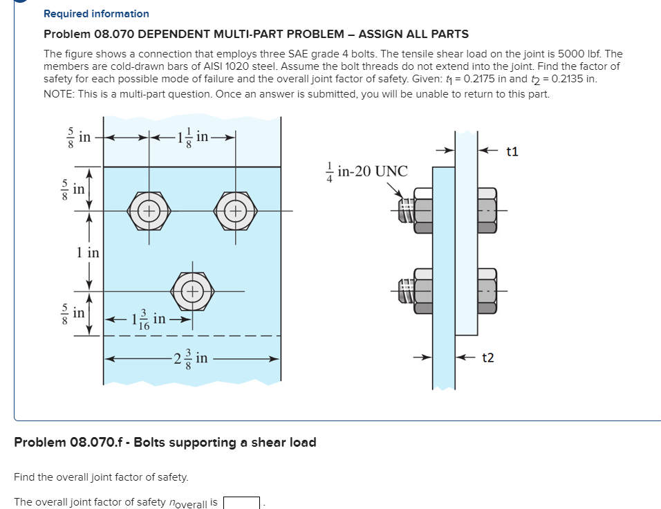 Solved Required information Problem 08.070 DEPENDENT | Chegg.com
