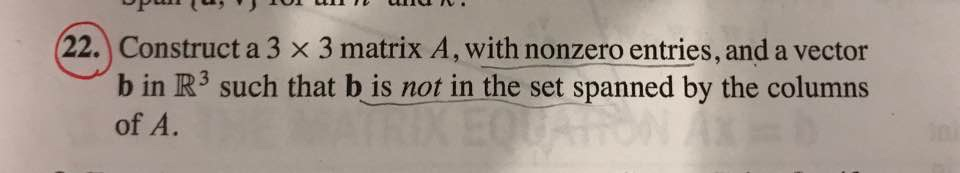 Solved 22. Construct a 3 x 3 matrix A, with nonzero entries, | Chegg.com