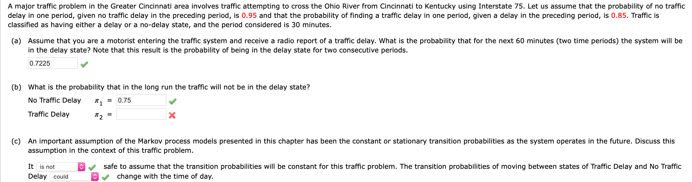 Solved A major traffic problem in the Greater Cincinnati | Chegg.com