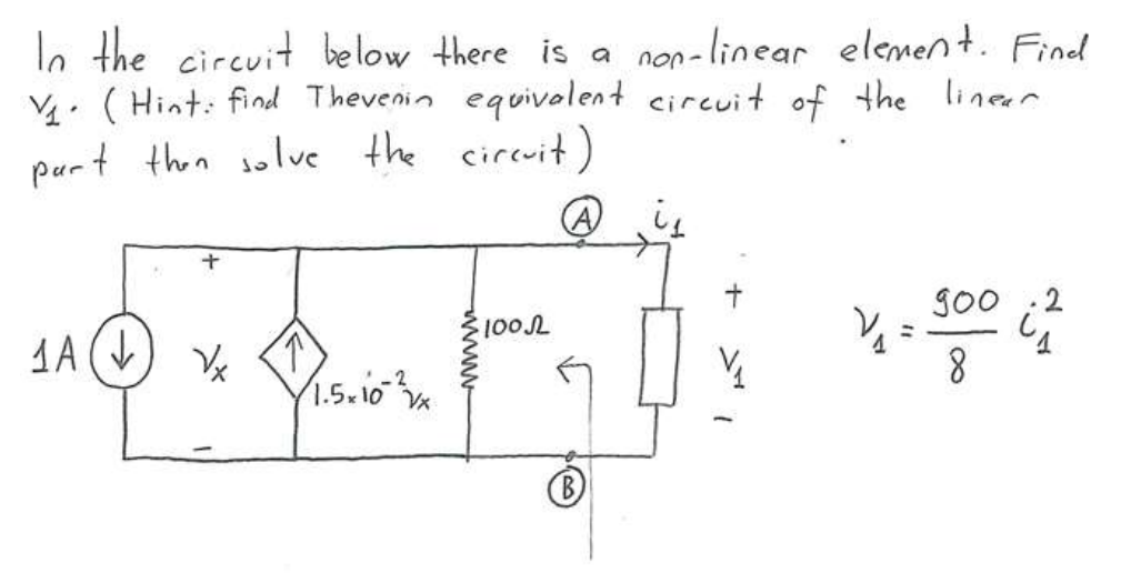 Solved In the circuit below there is a non-linear element. | Chegg.com