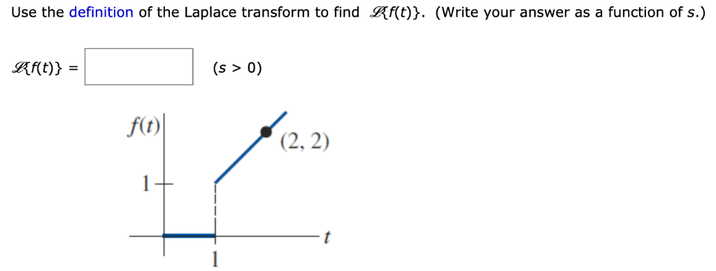 Solved Use the definition of the Laplace transform to find | Chegg.com
