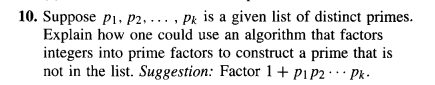 Solved 10. Suppose p1,p2,…,pk is a given list of distinct | Chegg.com