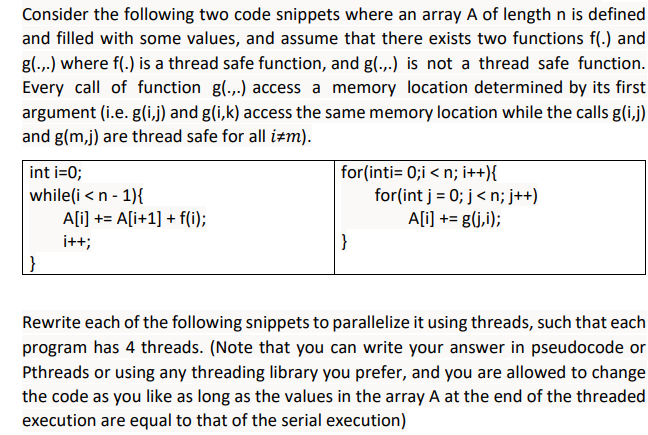 Solved An Operating Systems course has given me this | Chegg.com