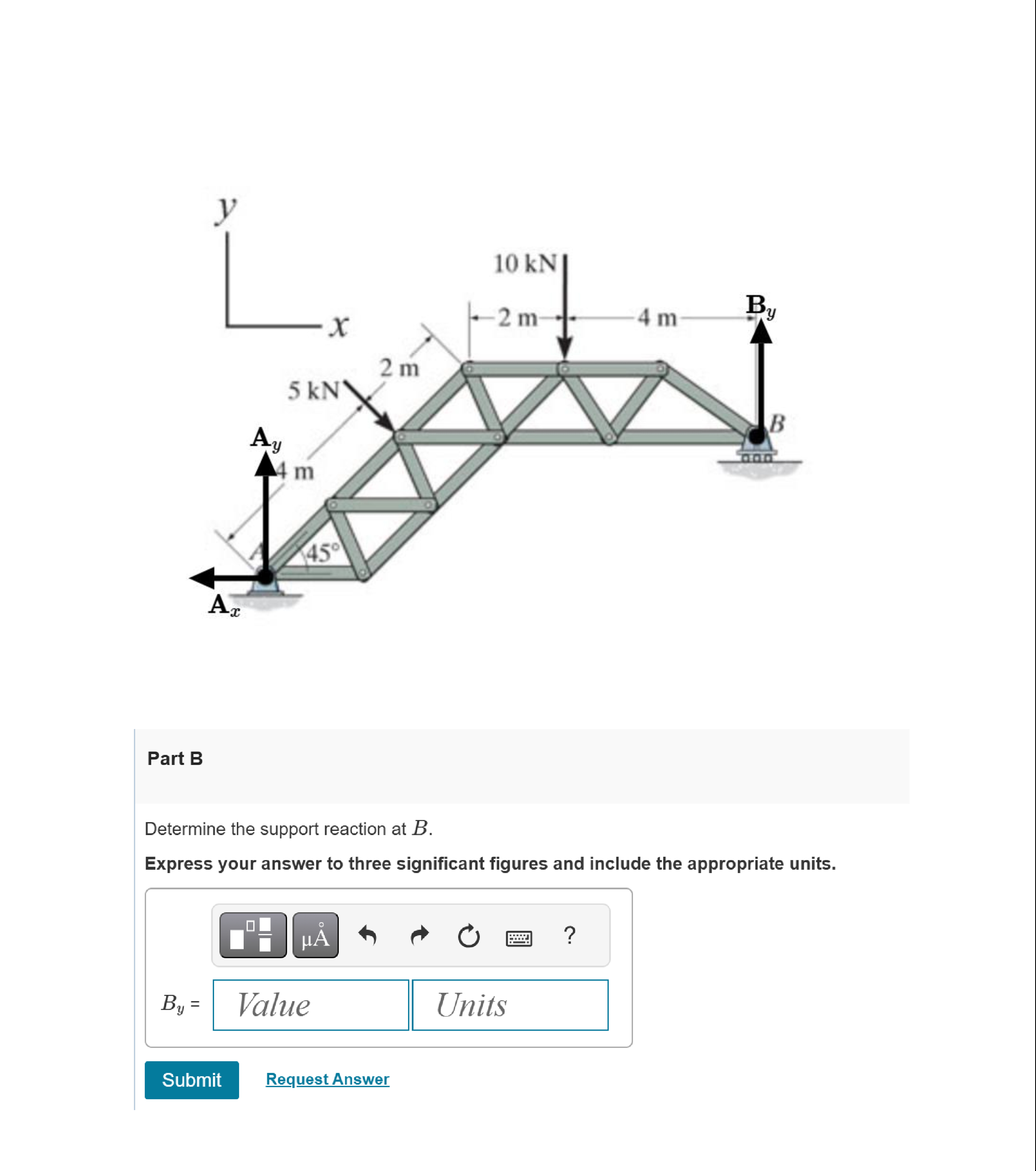 Solved Part Bdetermine The Support Reaction At B Express
