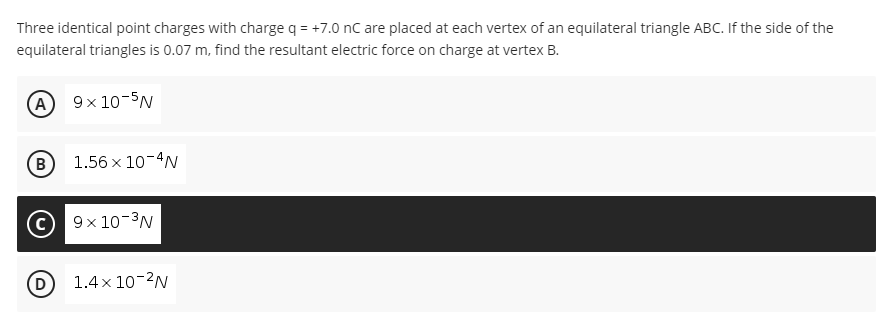 Solved Three identical point charges with charge q = +7.0 nC | Chegg.com