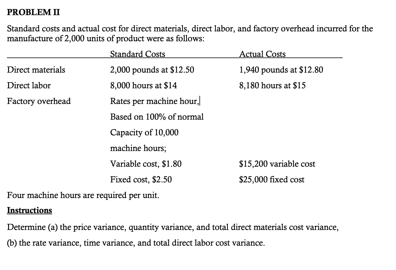 Solved Standard costs and actual cost for direct materials, | Chegg.com