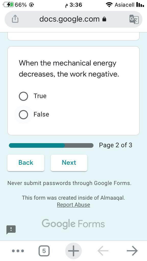 Solved 22 66% 3:36 م Asiacell ll. docs.google.com When the | Chegg.com